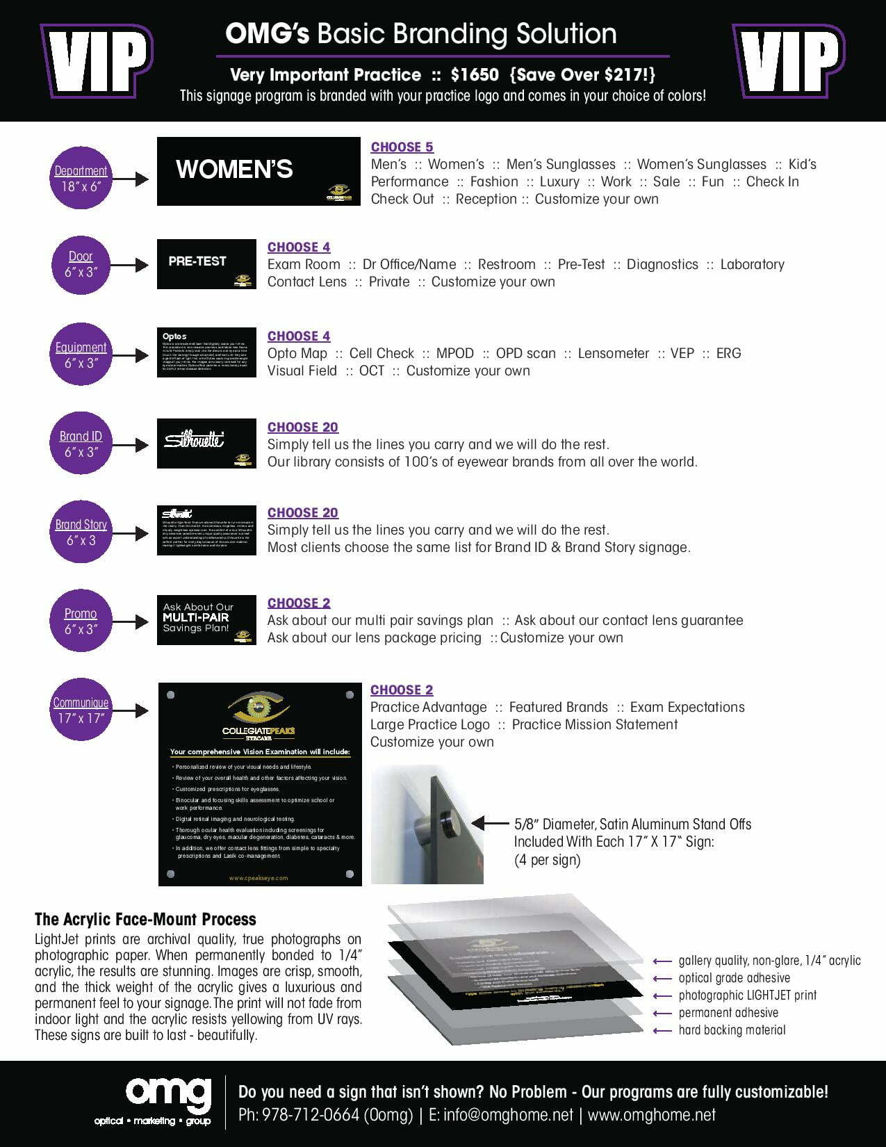 VIP Basic Branding Solution - OMG! Optical Marketing Group